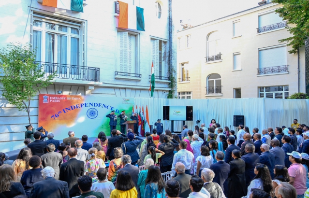 Celebration of 76th Independence Day at Embassy of India, Paris ...